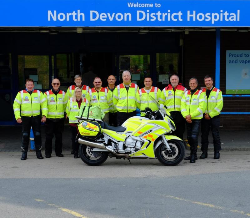 South West Blood Bikes extend hospital partnership - North Devon Today