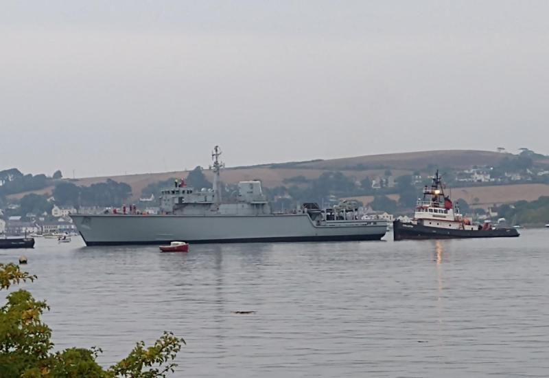 HMS QUORN arrives at Appledore Shipyard - North Devon Today