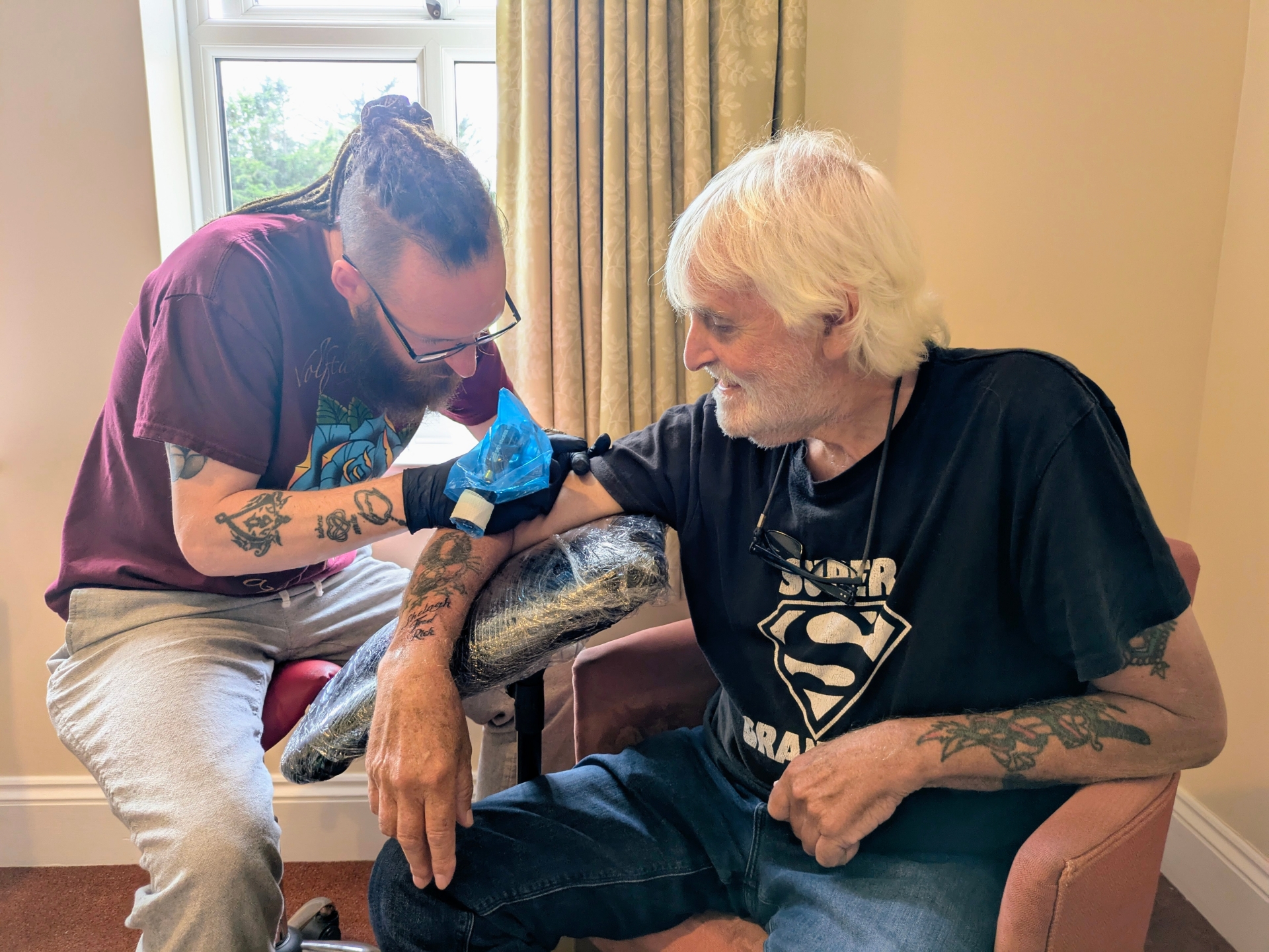 North Devon care home resident fulfils dream to get new tattoos - North Devon Today
